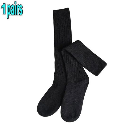 Bas en laine pour femme,chaussettes chaudes en cachemire,chaussettes au ...