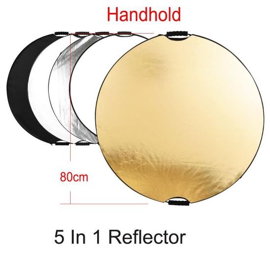 Réflecteur portable 5 en 1 AIHONTAI - 80cm poignée-réflecteur pour ...