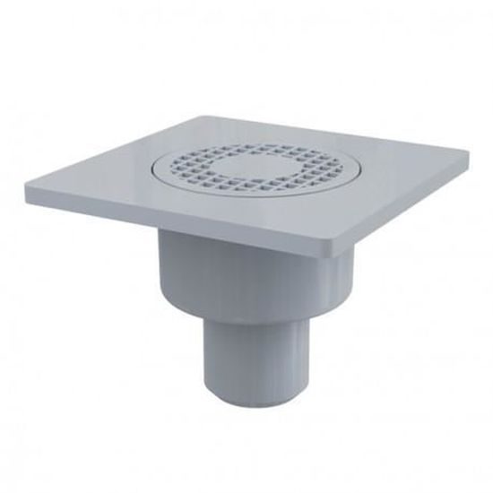 Siphon de sol PVC, sortie verticale Ø 50, grille PVC 150x150 mm, APV4 ...