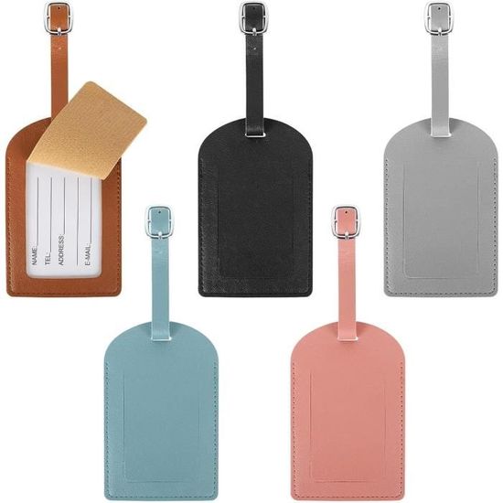 Étiquettes De Bagage, Lot De 5 Étiquettes D'Identification Pour Valises ...