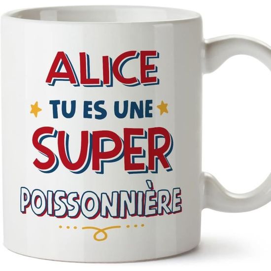 Tasses Personnalisables Pour Poissonnière Femme-En Français-Cadeau ...
