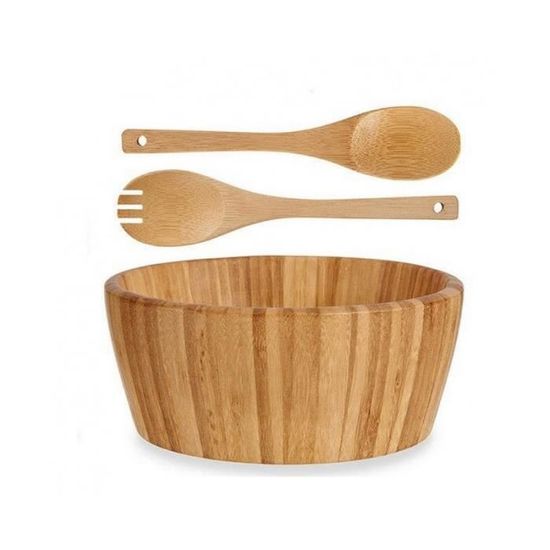 Lot Saladier Bambou Naturel (20 x 9 x 20 cm) (3 pcs) - Cdiscount Maison