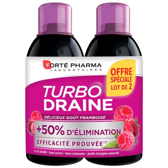 Forté Pharma TurboDraine Minceur Boisson framboise Lot de 2 x 500ml ...
