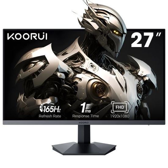 Ecran PC Gaming - KOORUI GN01 - 27" FHD - Dalle VA - 165 Hz - 1 ms - 2xHDMI 2.0,1xDisplayPort1.4 ...