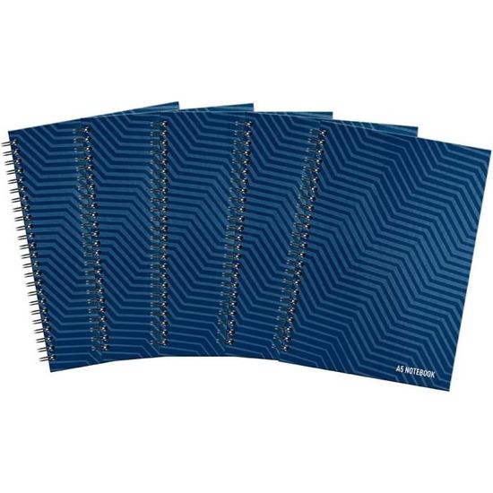 Summit Lot de 5 cahiers lignés à couverture rigide 160 pages Lot de 5 ...