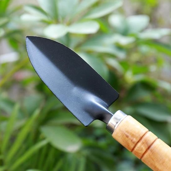 Pelle de jardinage en fer avec manche en bois outil à main de ...