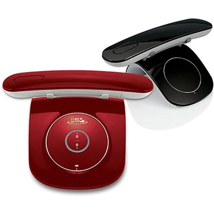 Téléphone Fixe sans Fil au Design Moderne avec Grand Écran Rétro ...