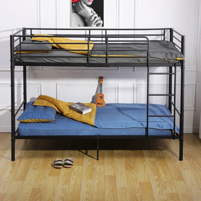 Cadre de Lit Superposé en Métal Cadre Solide, avec Sommier à Lattes ...