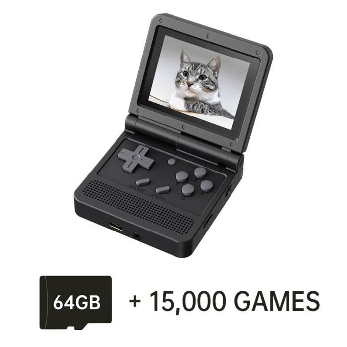 Black 64 Go - Console de jeu 3D v90, écran IPS 3 pouces, système ouvert ...