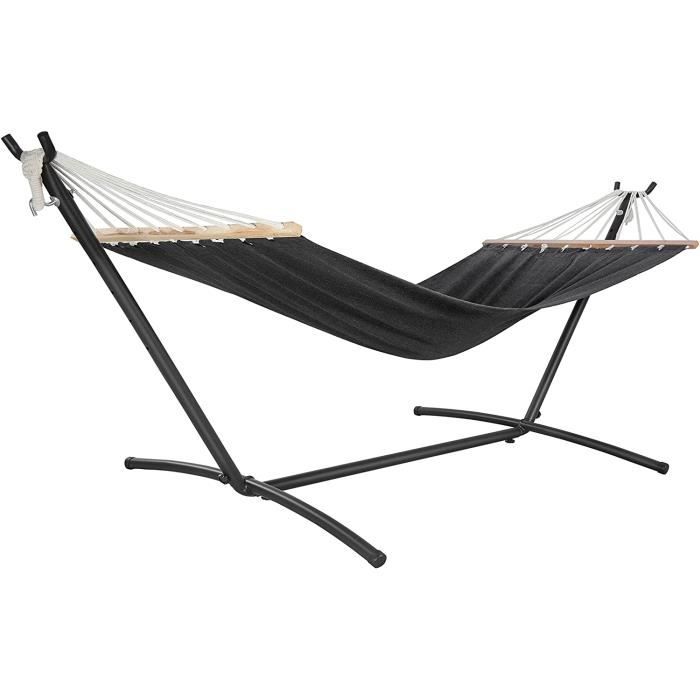 Hamac en coton avec structure en métal (gris)[180] - Cdiscount Jardin