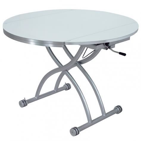 TABLE BASSE RONDE RELEVABLE EXTENSIBLE NOIR RONDO - Cdiscount Maison