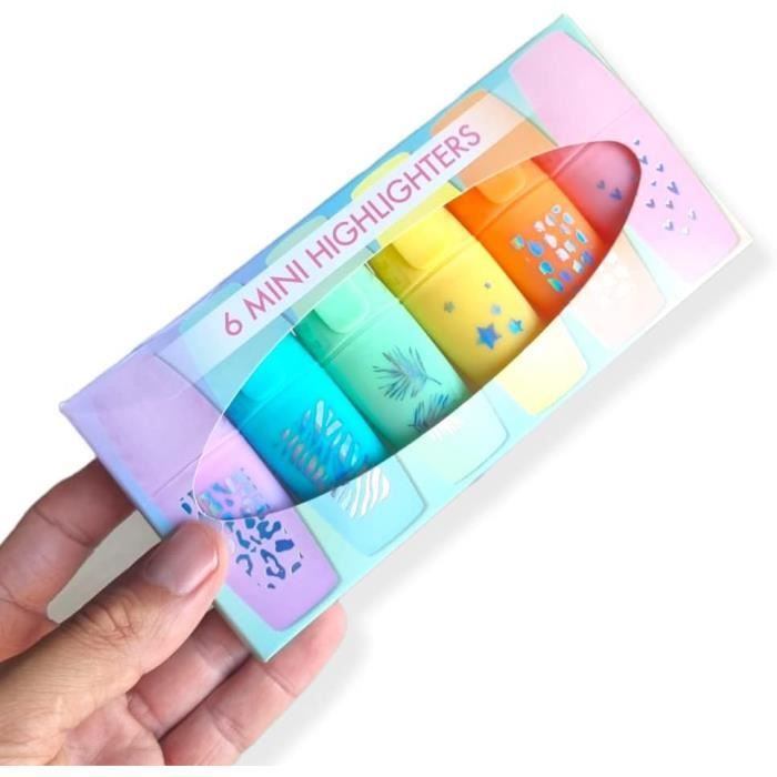 Lot De 6 Feutres Surligneurs Pastel | Plus De 15 Modèles |Couleur ...