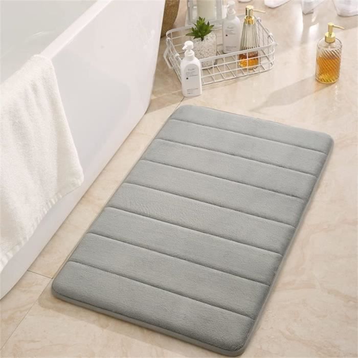 Hiseng Tapis De Bain En Mémoire Mousse, Tapis De Salle De Bains ...