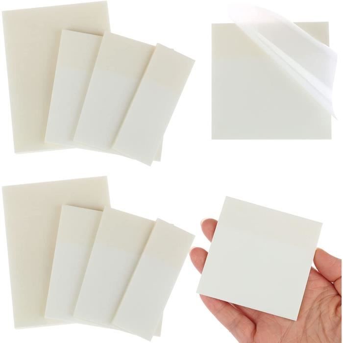 1000 Pièces Notes Autocollantes Transparentes,Post it transparent, 75× ...