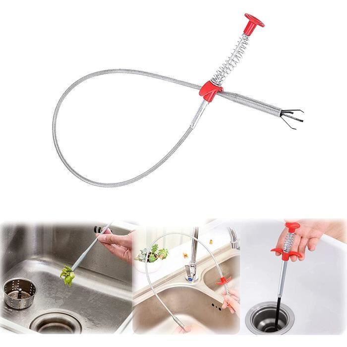 Outils de dragage de tuyau à ressort Nettoyant pour tuyau de vidange ...