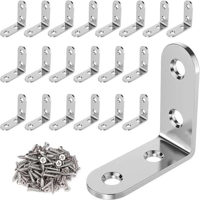 Youery 20 Pièces Équerre Fixation 40x40 Mm Equerre Acier Inoxydable ...