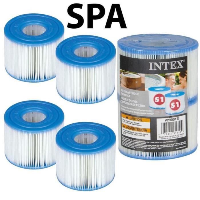 4 Cartouches de Filtration Intex pour filtre Spa - Intex TYPE S1 ...
