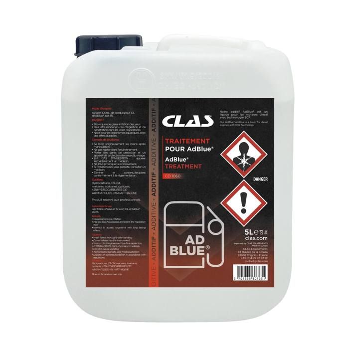Bidon 5L additif anti-cristallisant AdBlue - CO 1060 - CLAS Equipements ...
