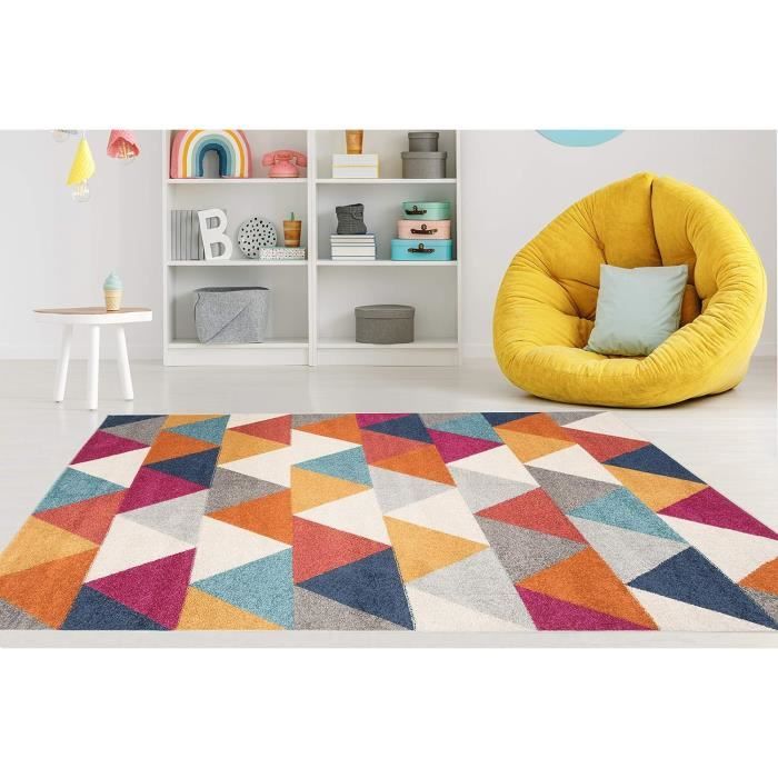 Tapis Salon, Chambre Moderne Motif Geometrique Tapis Pour Enfant ...