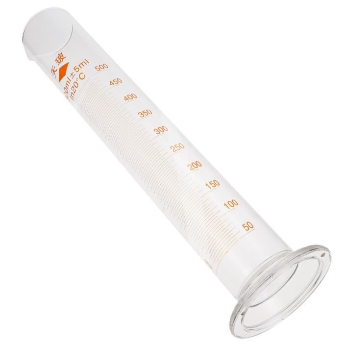 Cylindre gradué en verre 500 Cylindre de mesure de laboratoire pratique ...