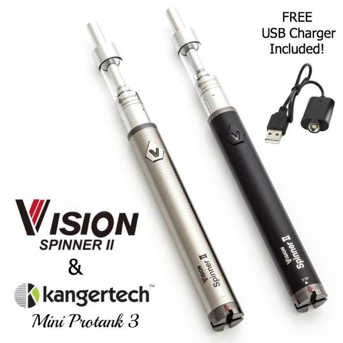 Pack Vision Spinner II Inox + Mini Protank Kanger + Cable Vision ...
