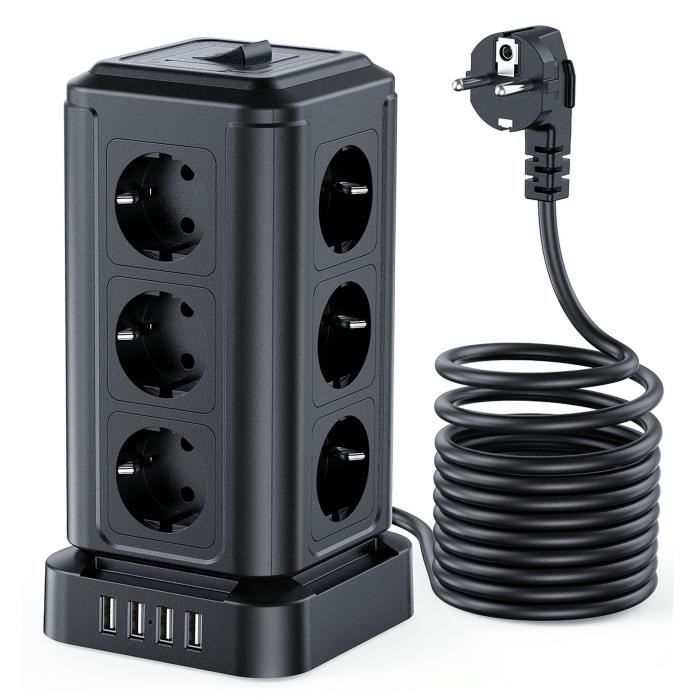 Rallonge Multiprise Electrique avec Surtension - KOOSLA - 4000W-16A 4 ...