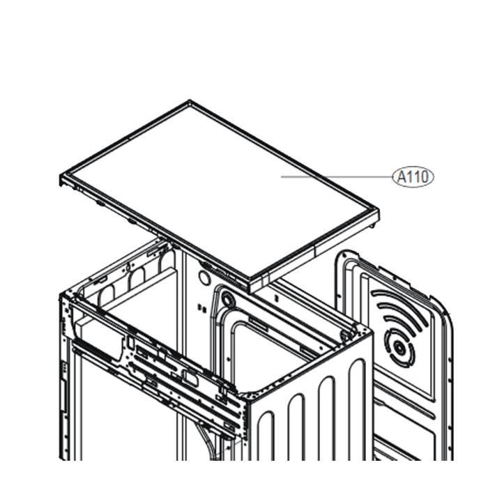 Couvercle repère A110 - Lave-linge - LG - Blanc - AGU33163336 ...