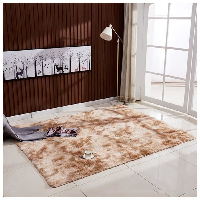50*80cm - Tapis Doux Moelleux Tie-Dye Dégradé Salon Chambre Décoration ...