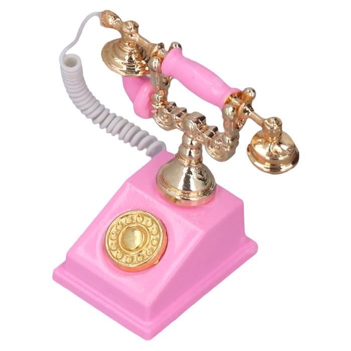 Pwshymi Modèle de mini téléphone de maison de poupée Mini modèle de ...