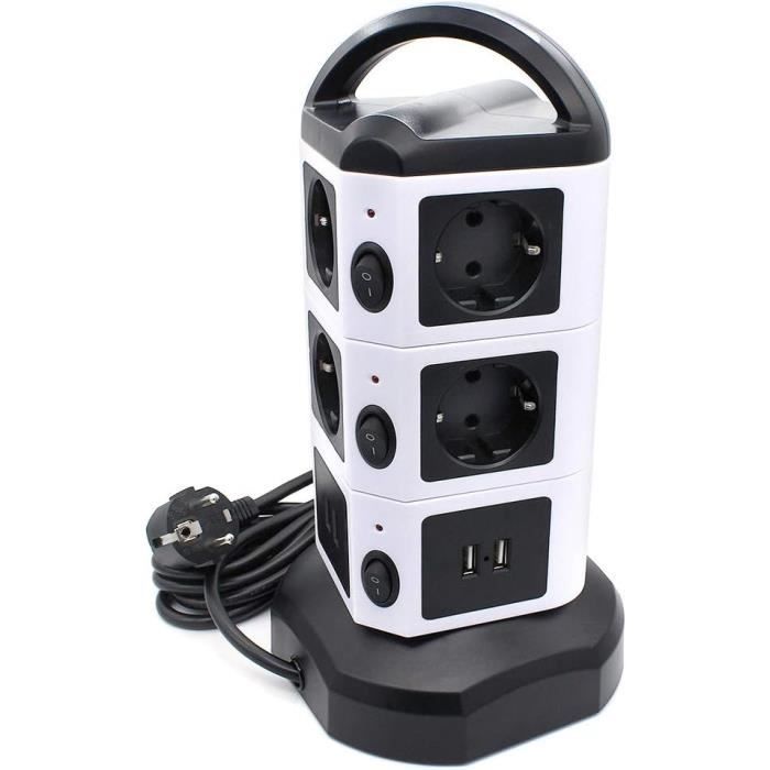 Tour Multiprise Parasurtenseur Parafoudre, Cordon De 3M Prise Verticale ...