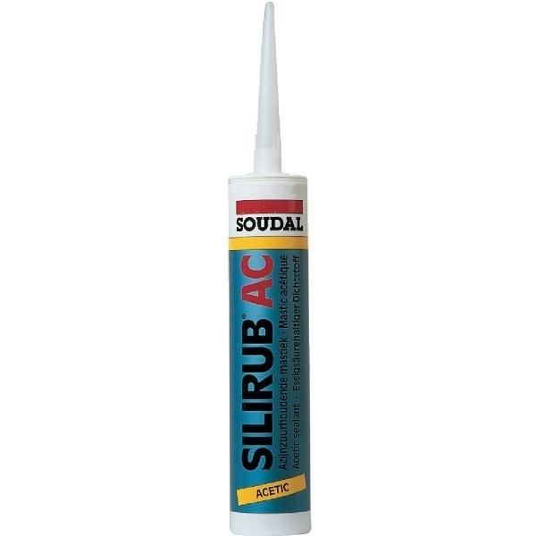 Mastic silicone Silirub AC transparent cartouche 310 ml - SOUDAL ...