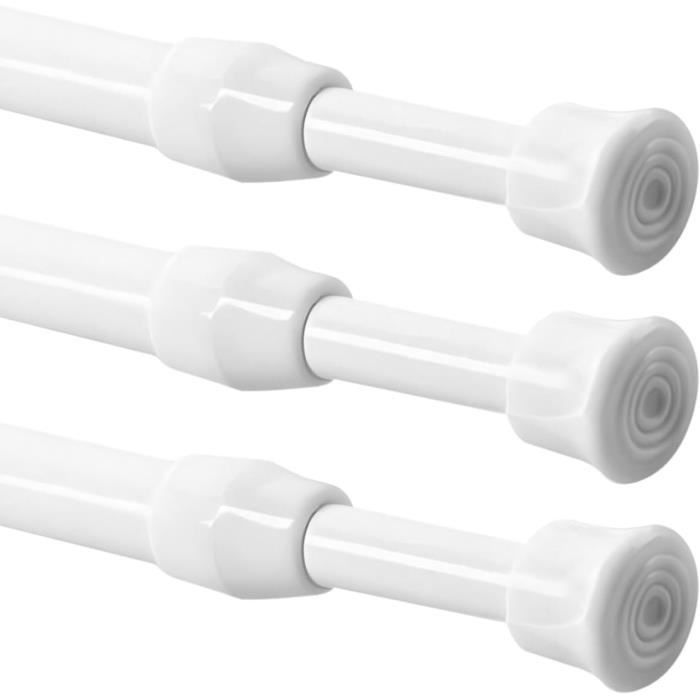 3Pcs Tringle Rideau Sans Percage Tringle à rideau télescopique réglable ...