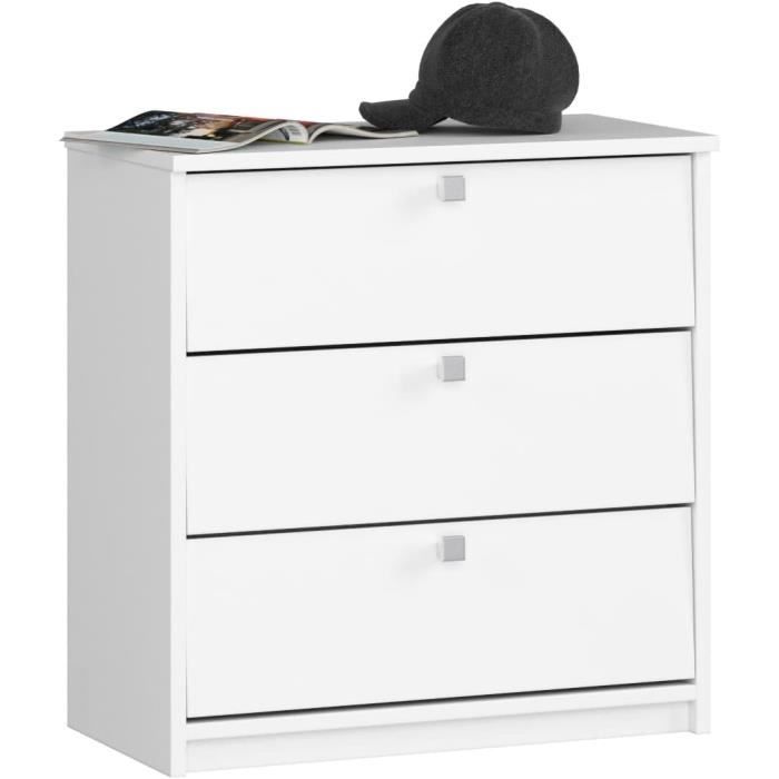 Mini Armoire À Chaussures Avec 3 Portes Basculantes 60X62X31Cm, Petite ...