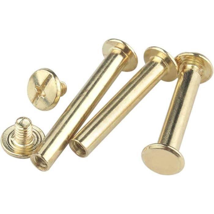 Chicago Reliure Vis, Rivets Double Calotte Vis Cruciforme (Laiton ...