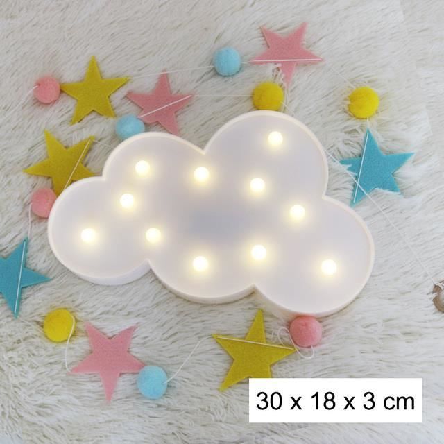 Veilleuse,white cloud--Applique lumineuse en forme'arc en ciel,'étoile ...