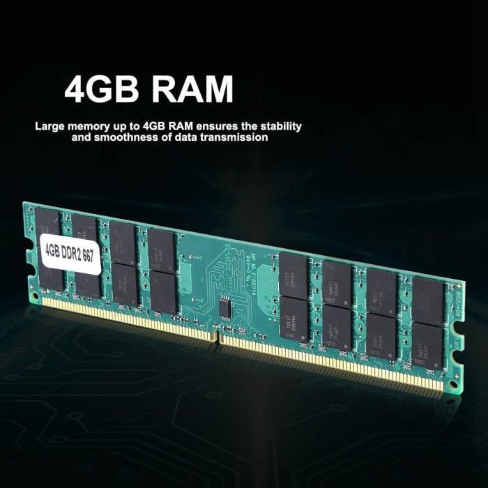 RAM DDR2 4 Go, 667 MHz 4 Go 240PIN RAM Module de mémoire de ...