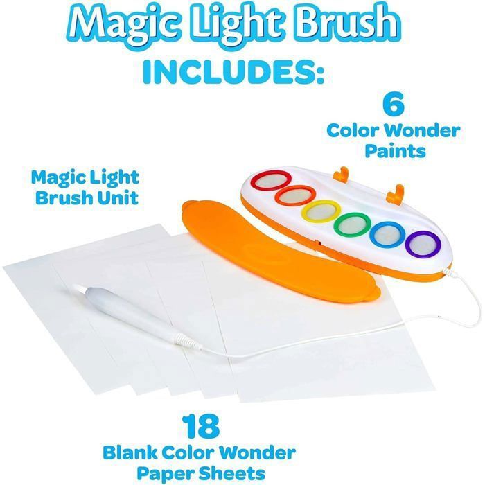 Peinture Sans Taches Color Wonder – Pinceau Lumineux Magique et 18 ...