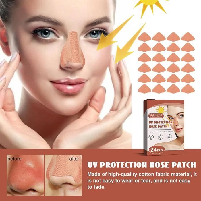 24pcs Patchs De Protection Solaire - Patchs De Protection UV Pour Le Nez Et Le Soleil ...