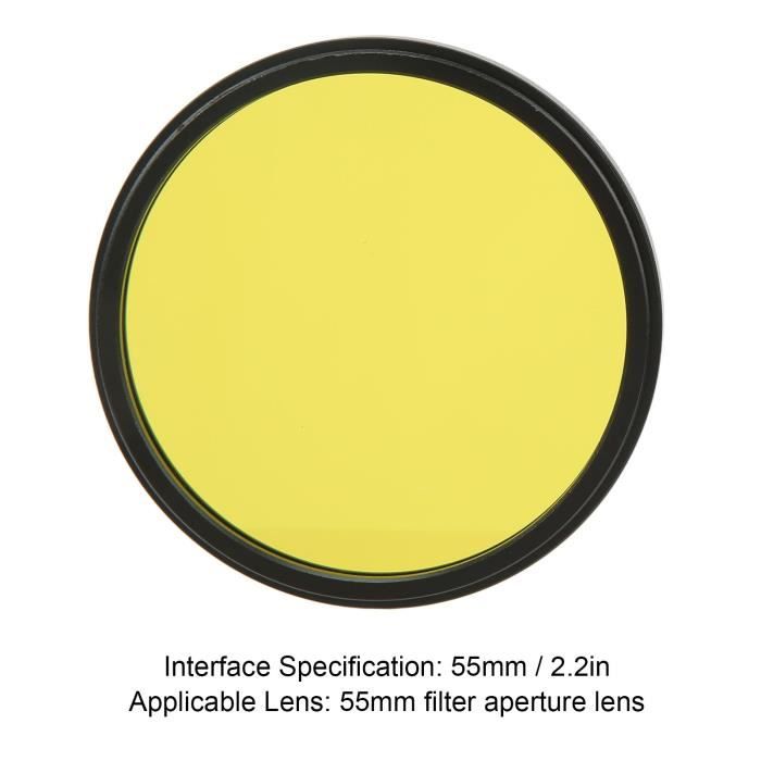 Filtre d'objectif couleur - ASHATA - 55 mm - Verre optique ...