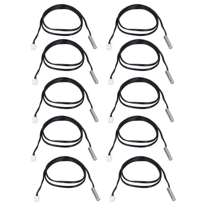 ZJCHAO NTC Thermistor Temp Sensors, Temperature Sensor Probe 10Pcs with ...
