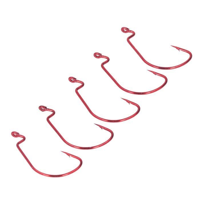 VINGVO Ensemble d'hameçons de pêche (Noir)50pcs Hameçons à Appâts En ...