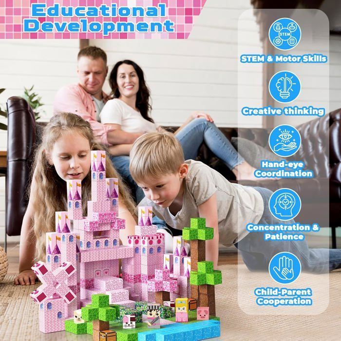 Construction Magnetique Enfant , 100 pcs 2CM Magnetic Blocks, Jouet ...