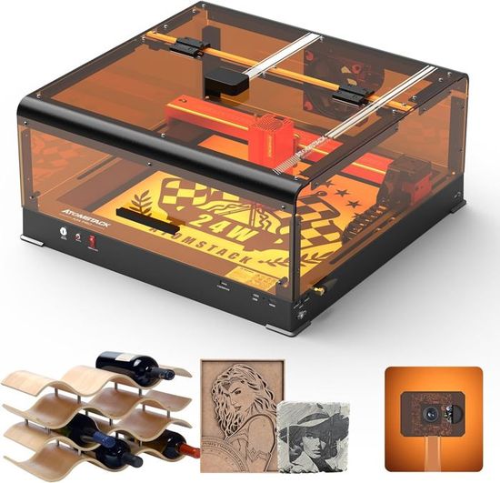 ATOMSTACK A24 Ultra Graveur laser 24W decoupeuse gravure laser CNC 120W ...