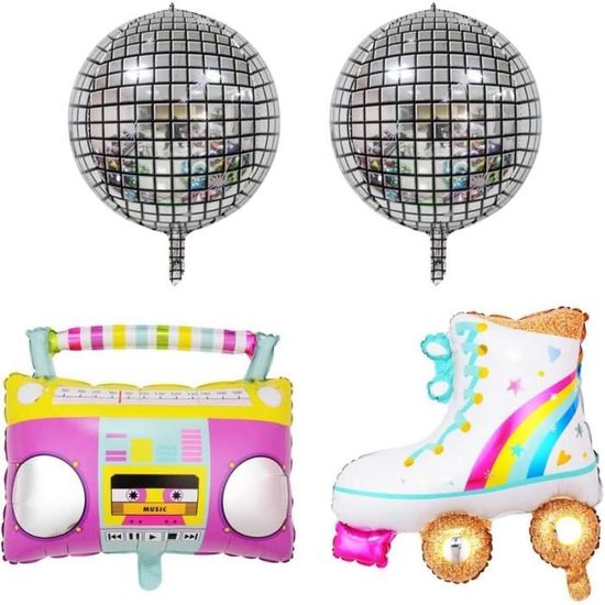Set De Ballons Rétro - Déco Années 80 90 2000 - Patin à Roulettes ...