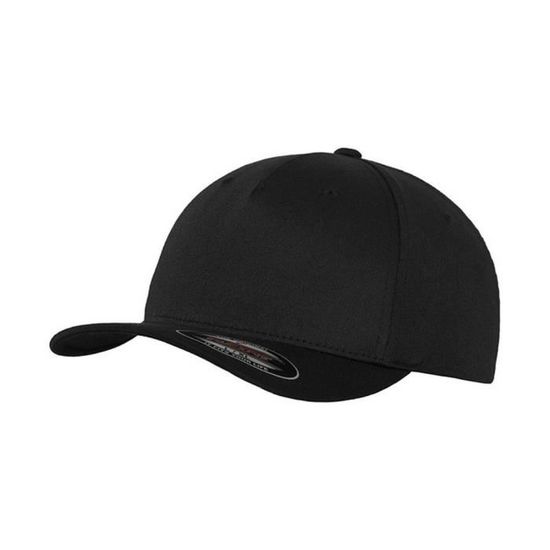 Casquette - FLEXFIT - Adulte - Noir - 5 panneaux - Bord courbé ...