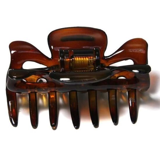 Accessoire cheveux pince crabe marron 6 cm - Achat / Vente barrette ...