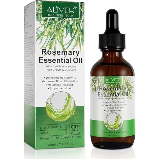 Huile De Romarin Pour La Croissance Des Cheveux Et Le Soin De La Peau, La Perte De Cheveux Et La ...