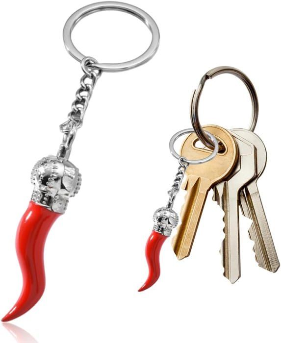 Porte-clé Cornes et Piment Rouge, Symbole Italien Corne d'Abondance ...