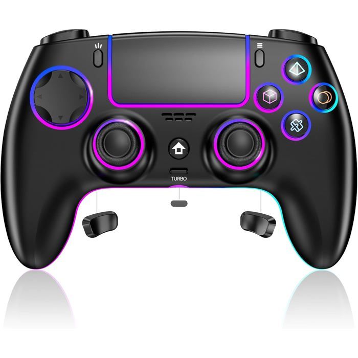 Manette de jeu pour PS5 - EDILIX - Éclairage RGB - Joystick effet Hall ...