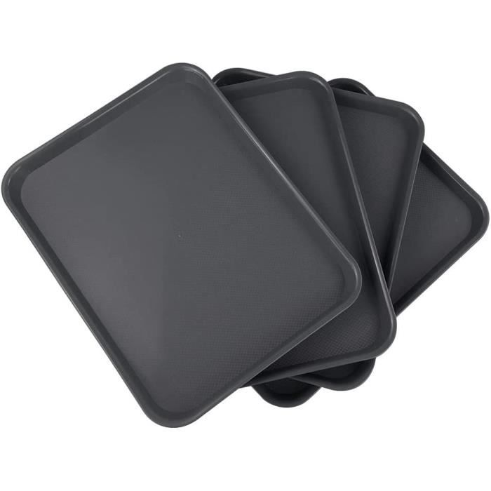 Lot de 4 plateaux de restauration rapide, plateau de service de caftria ...
